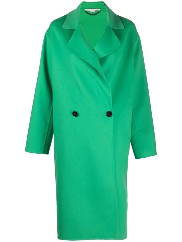 Stella McCartney Double-breasted Wool Coat - Green