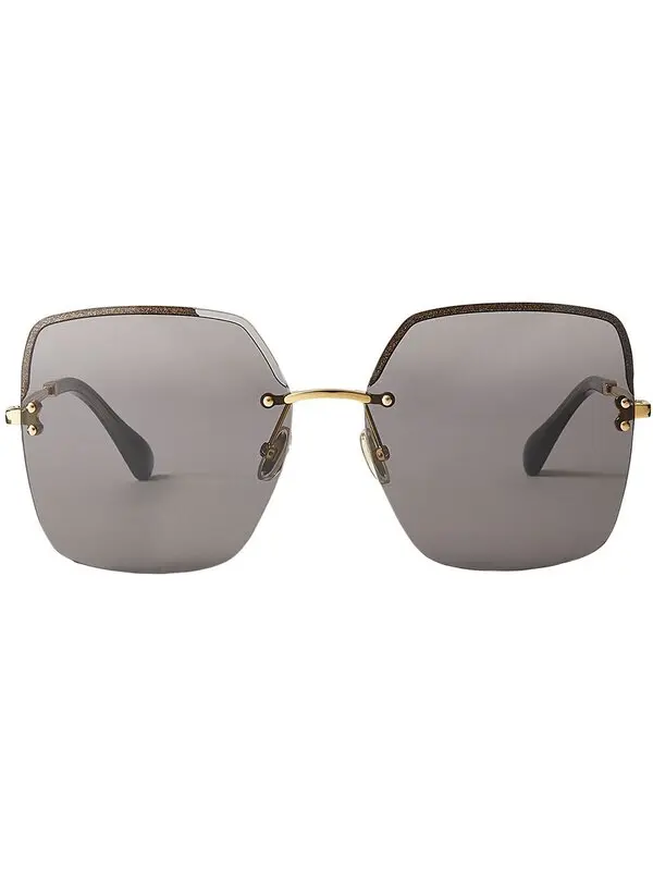 JIMMY CHOO Tavi Oversized Square-frame Sunglasses - Grey