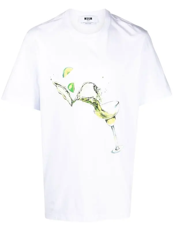 MSGM Logo-print T-shirt - White