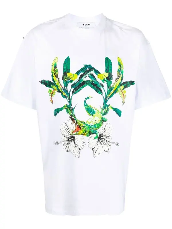 MSGM Graphic-print T-shirt - White