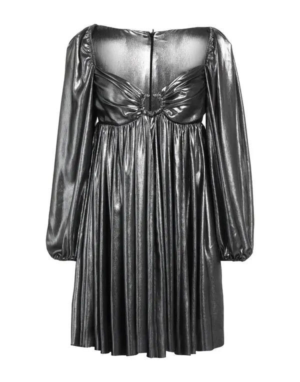 ANIYE BY Long Sleeve Cutout Mini Dress In Metallic Polyester Blend