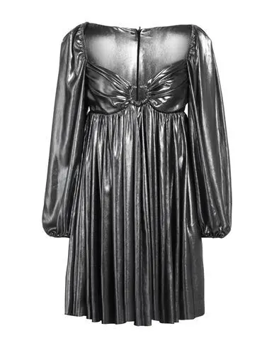 ANIYE BY Long Sleeve Cutout Mini Dress In Metallic Polyester Blend