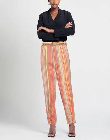 WHITE SAND Striped Tapered Trousers
