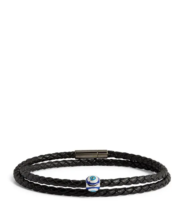 Tateossian Evil Eye Braided Bracelet - Black