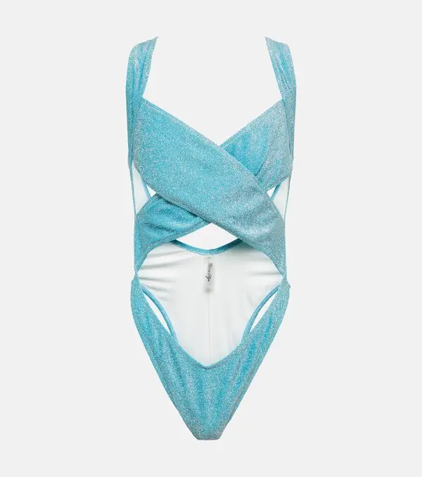 REINA OLGA Exotica Lurex® Swimsuit - Blue