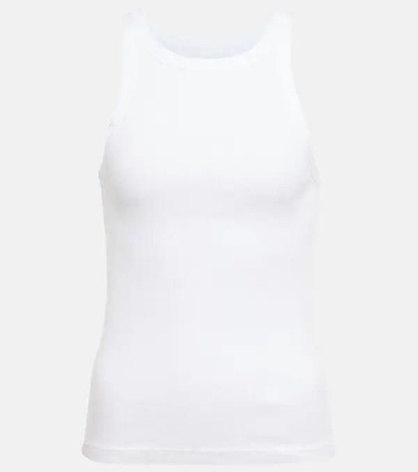 NILI LOTAN Jennifer Rib-knit Tank Top - White
