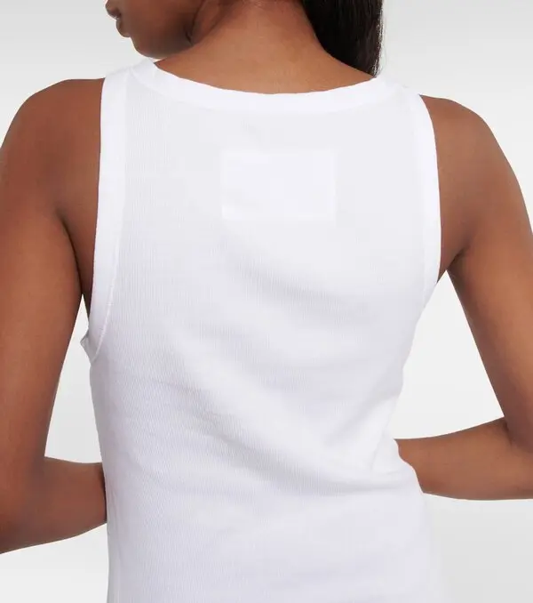 NILI LOTAN Jennifer Rib-knit Tank Top - White