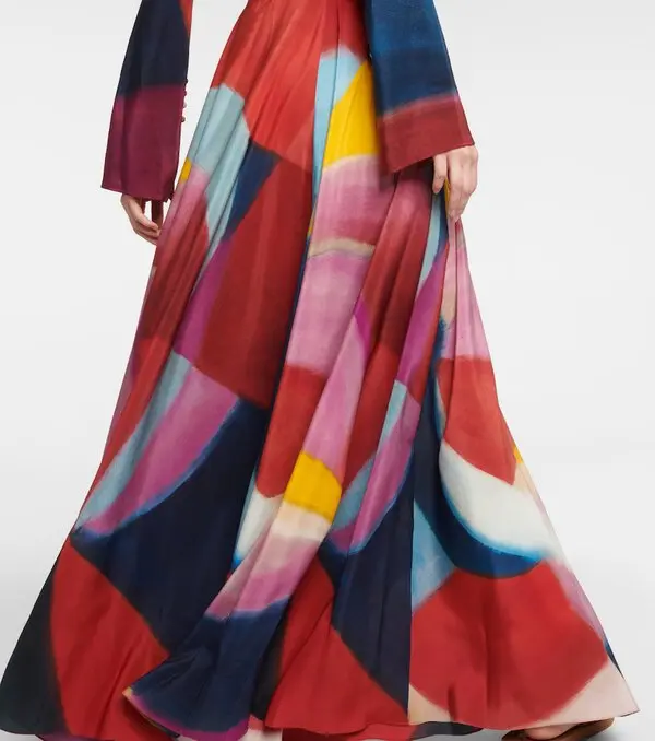 Chloé Printed Silk Maxi Dress