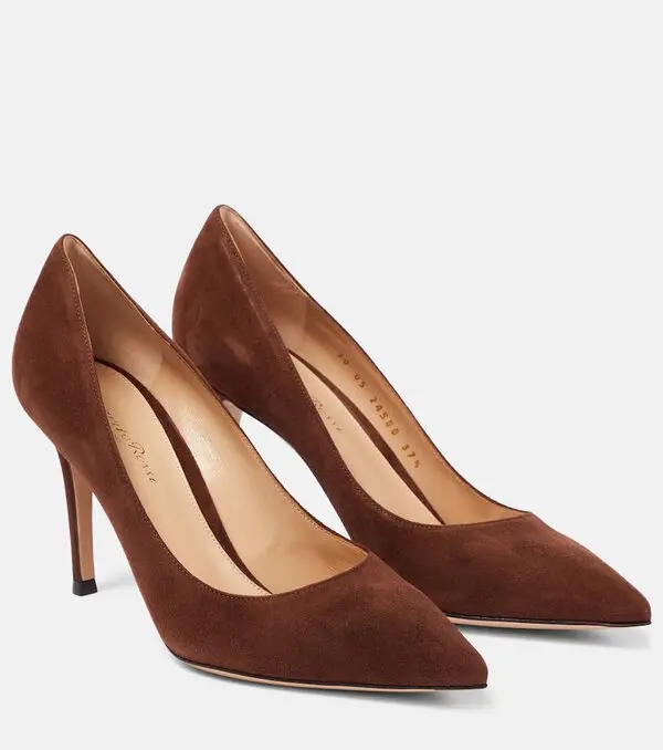 GIANVITO ROSSI 85 Suede Pumps