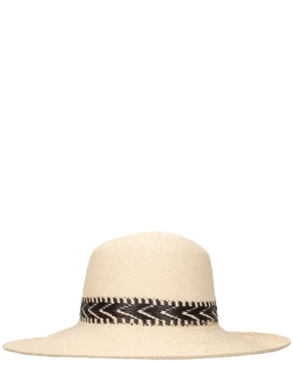 Borsalino Violet Panama Straw Hat