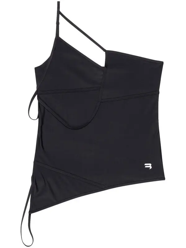 Balenciaga Asymmetric Tank Top - Black