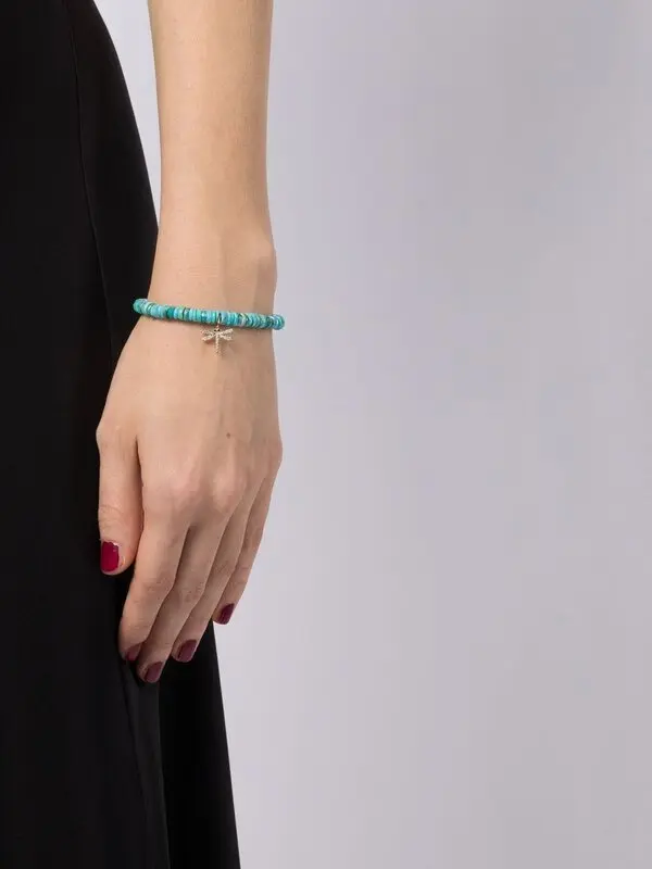 SYDNEY EVAN 14kt Yellow Gold, Turquoise And Diamond Bracelet