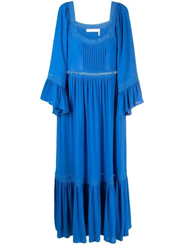 See By Chloé Square-neck Midi Dress