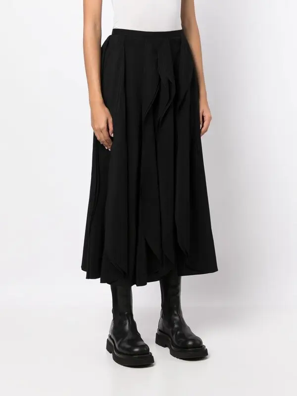 ENFOLD Draped Midi Skirt