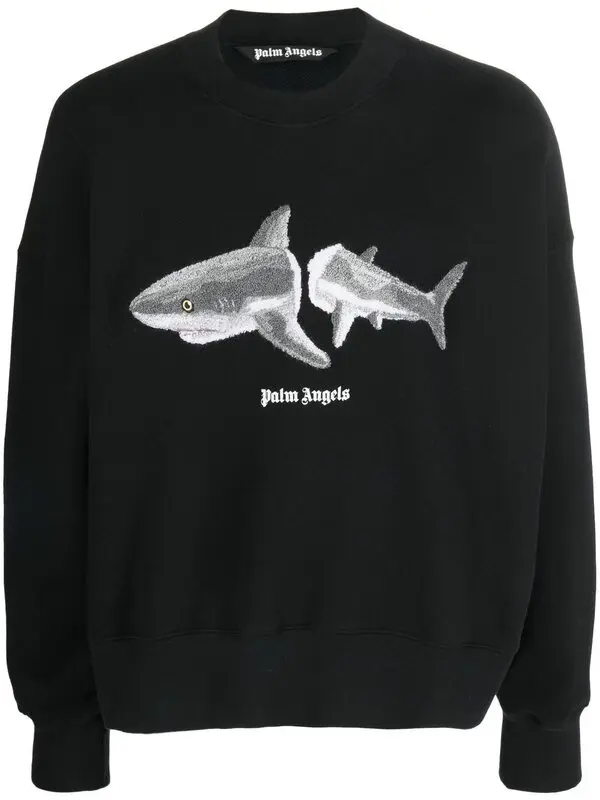 Palm Angels Graphic Print Sweatshirt - Black