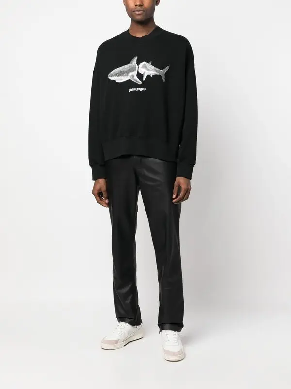 Palm Angels Graphic Print Sweatshirt - Black