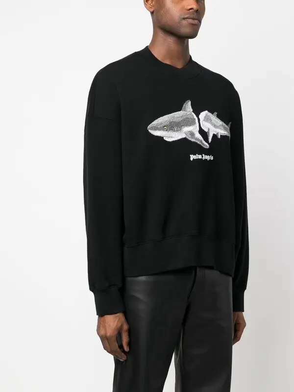 Palm Angels Graphic Print Sweatshirt - Black