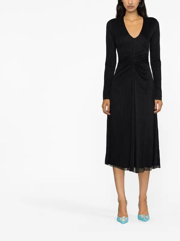 ROTATE BY BIRGER CHRISTENSEN Sierra Ruched Detail Midi Dress