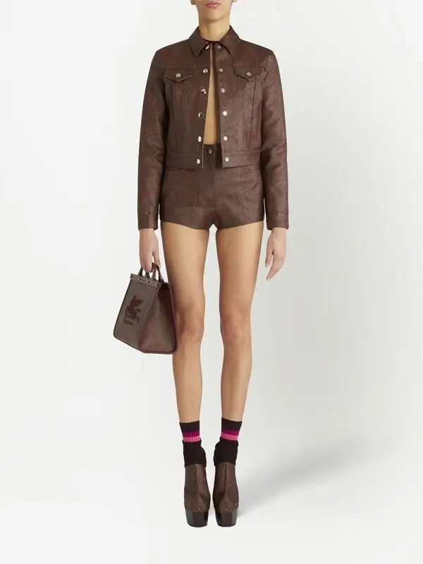 Etro Paisley-print Cropped Jacket