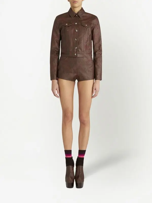 Etro Paisley-print Cropped Jacket