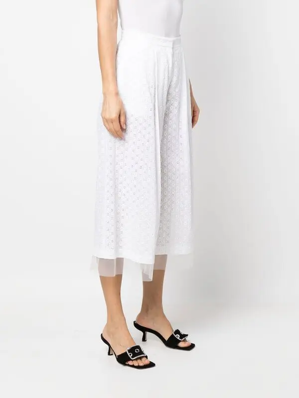 Viktor & Rolf Embroidered Cotton Broderie Anglaise A-line Skirt