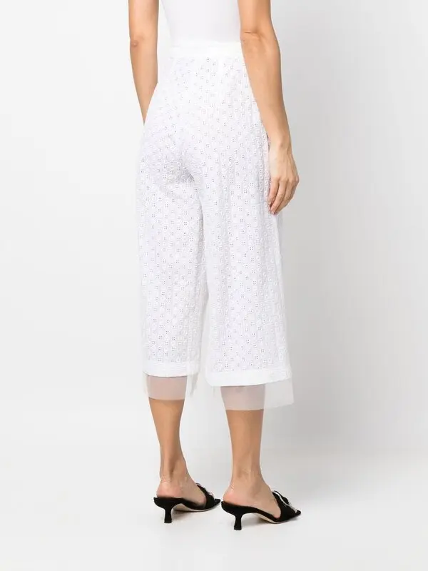 Viktor & Rolf Embroidered Cotton Broderie Anglaise A-line Skirt