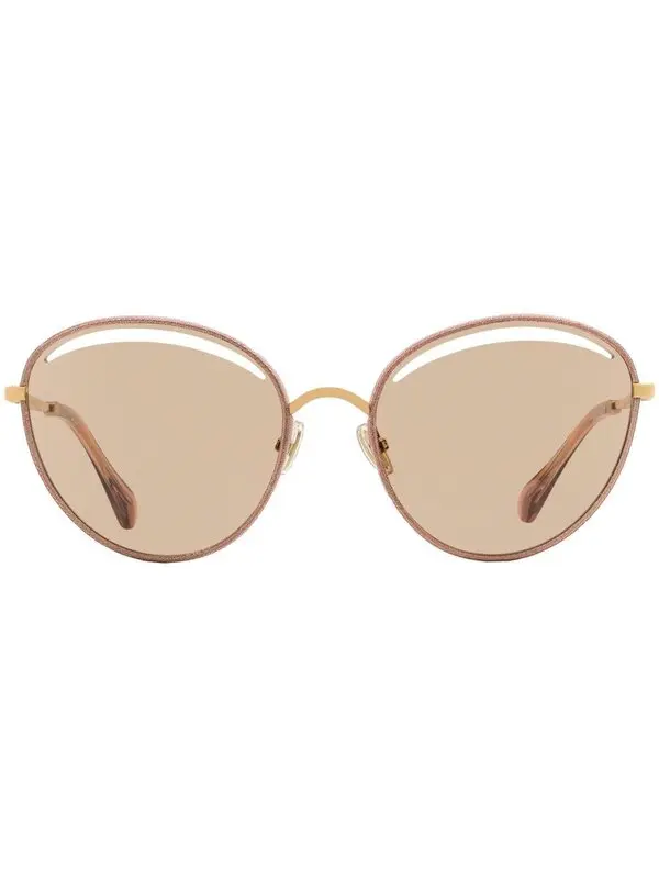 JIMMY CHOO Malya Cut-out Sunglasses - Neutrals