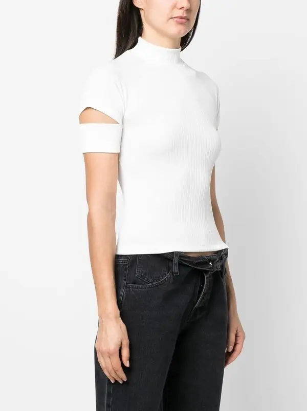 Helmut Lang Ribbed Cut-out Top