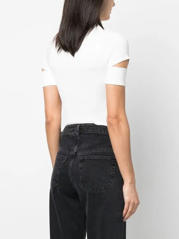 Helmut Lang Ribbed Cut-out Top