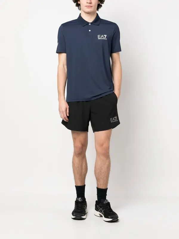 EA7 Logo-print Polo Shirt