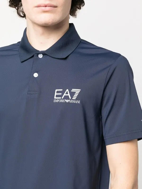 EA7 Logo-print Polo Shirt