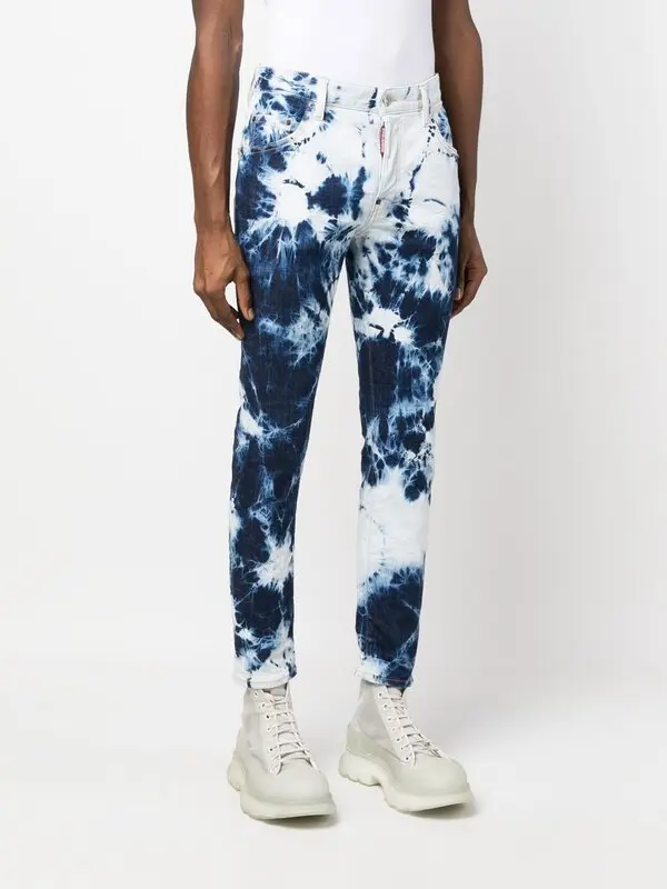 Dsquared2 Tie-dye Print Straight Trousers