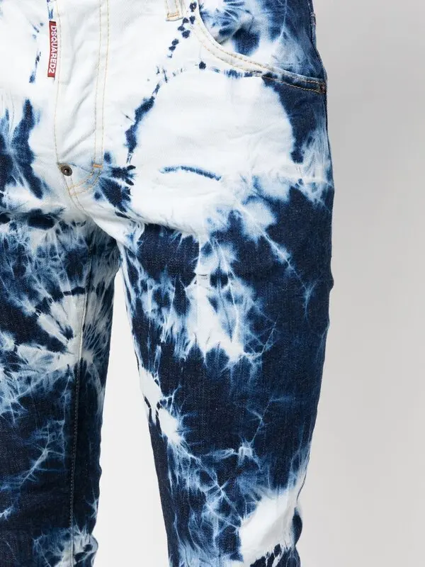 Dsquared2 Tie-dye Print Straight Trousers