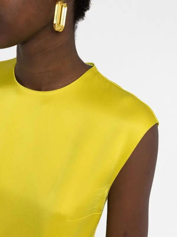 Stella McCartney Satin-finish Sleeveless Blouse - Yellow