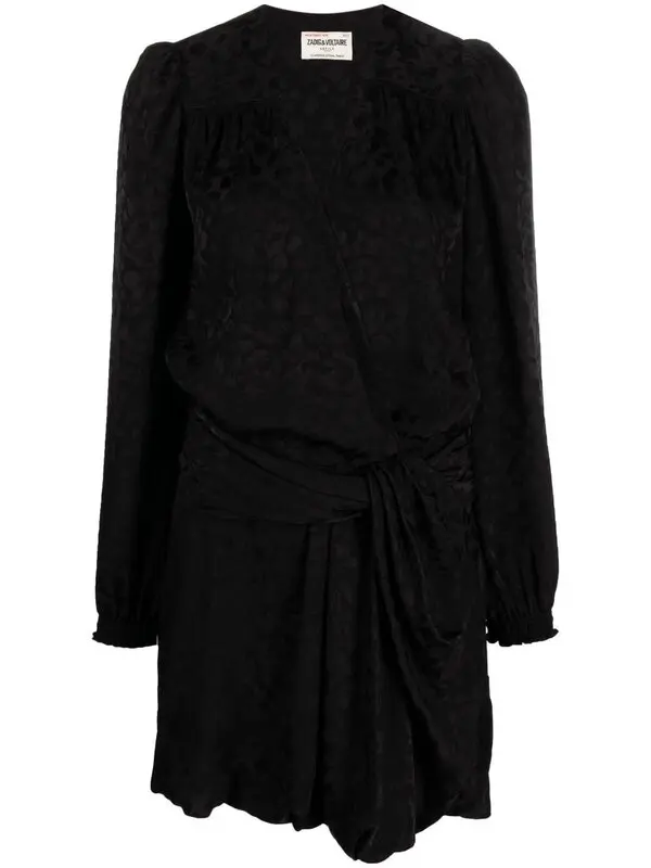 Zadig&Voltaire Recol Jacquard Leopard-print Minidress - Black