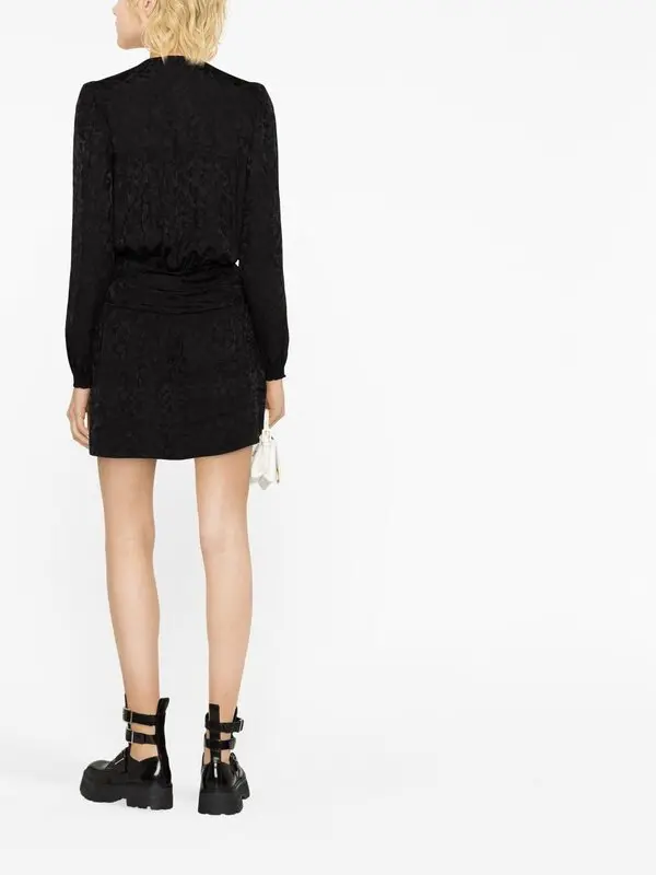 Zadig&Voltaire Recol Jacquard Leopard-print Minidress