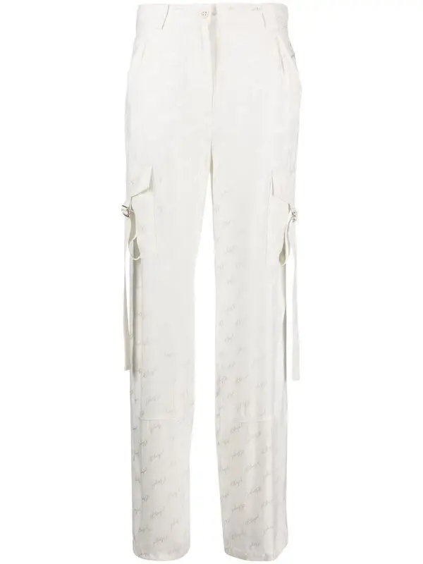 BLUGIRL Straight-leg Logo-print Trousers