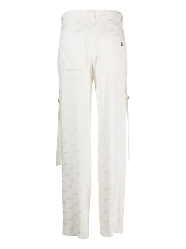 BLUGIRL Straight-leg Logo-print Trousers