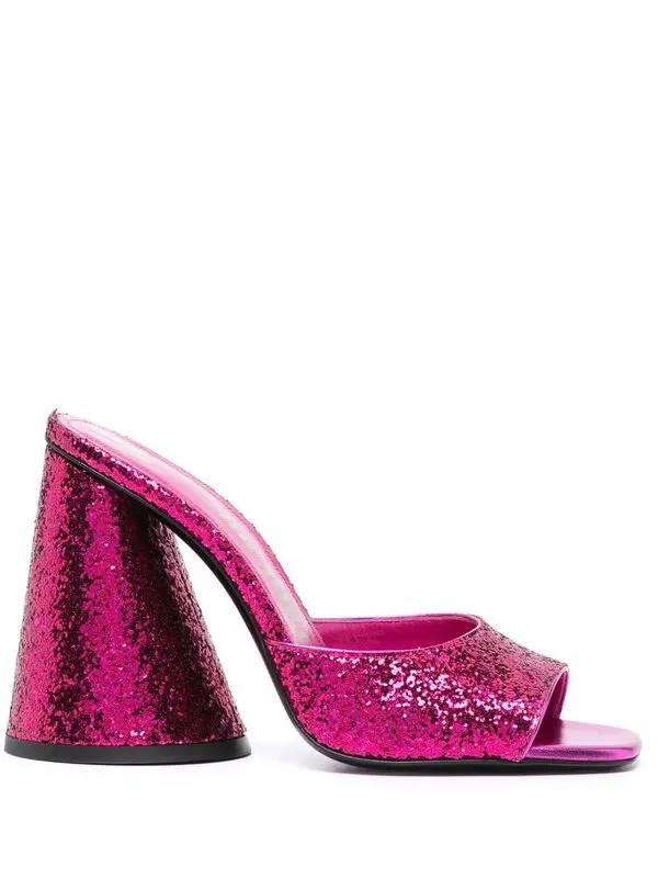 Attico Luz Glitter Sandals - Pink