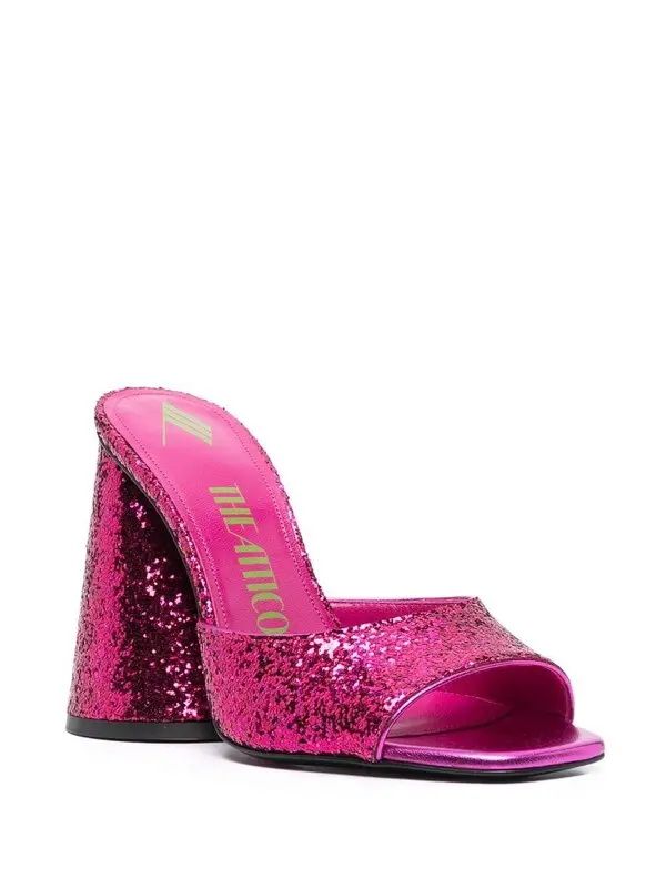 Attico Luz Glitter Sandals - Pink