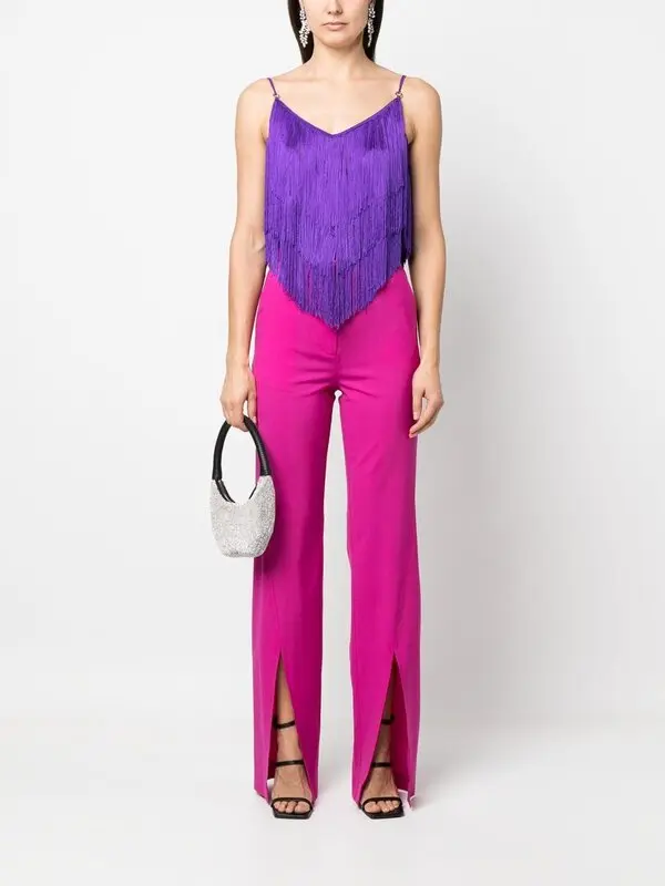 Giuseppe Di Morabito High-waisted Trousers With Slit Detail - Pink