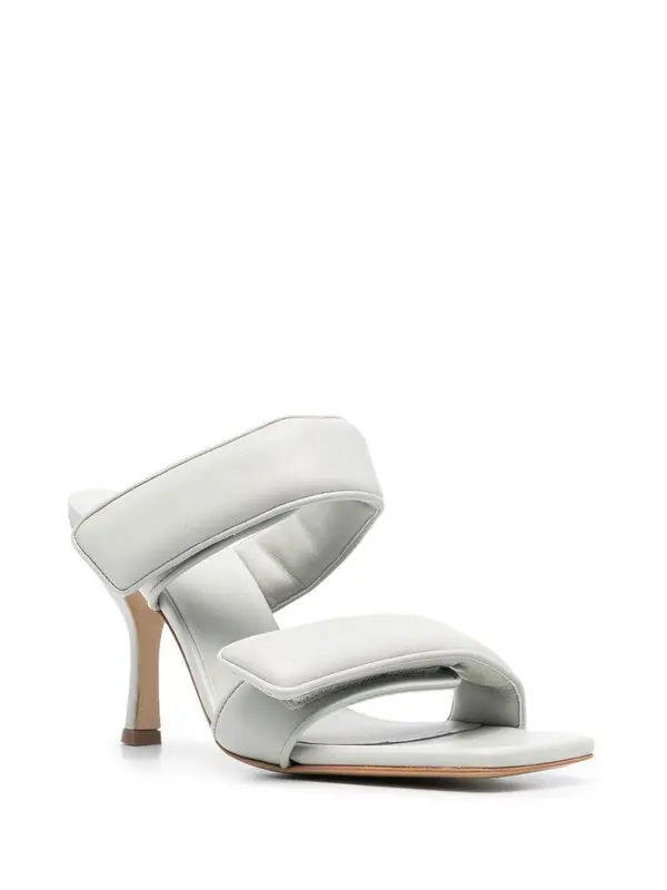 GIABORGHINI X Pernille Perni 90mm Leather Mules - Grey