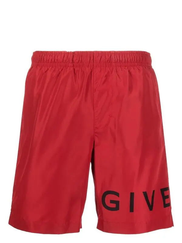 Givenchy Logo-print Swim Shorts - Red