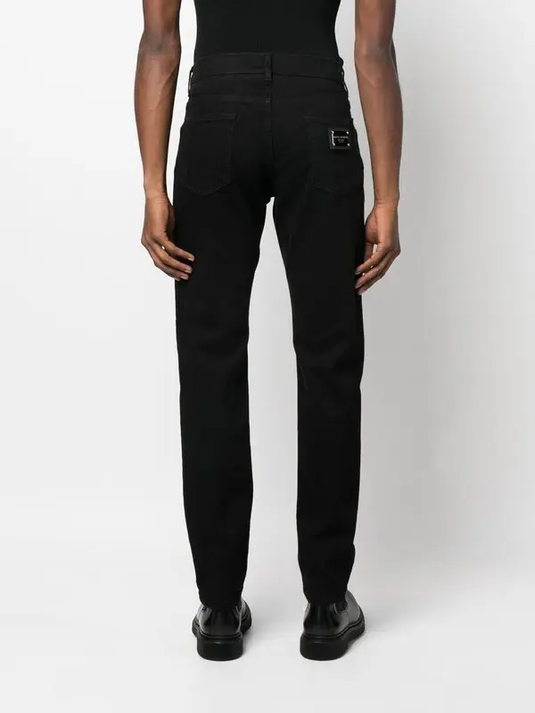 Dolce & Gabbana Straight-leg Jeans With Logo Plaque