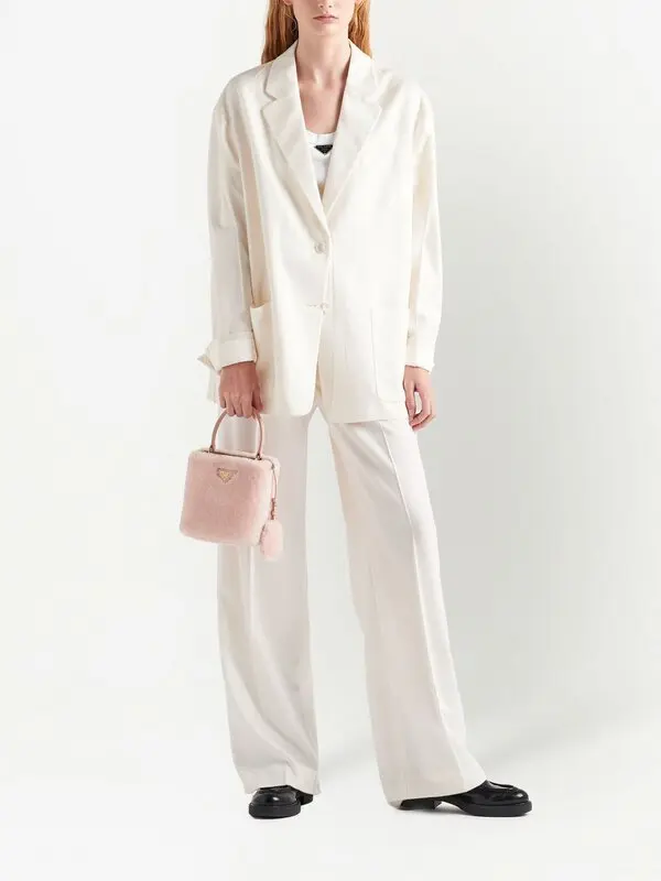 Prada Mini Shearling Panier Tote