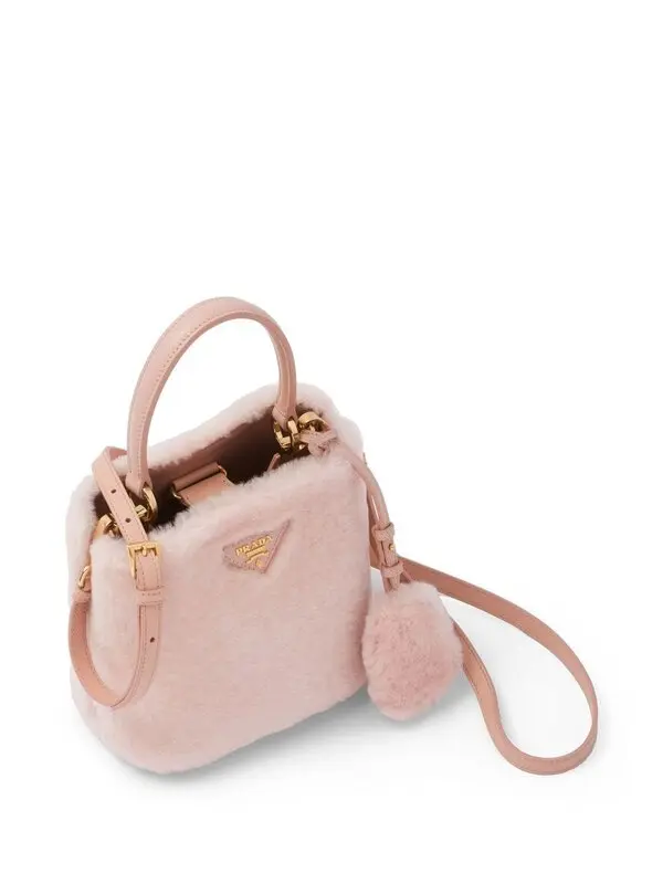Prada Mini Shearling Panier Tote