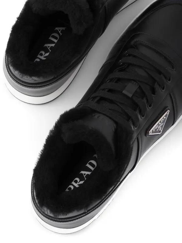 Prada Downtown Low-top Leather Sneakers