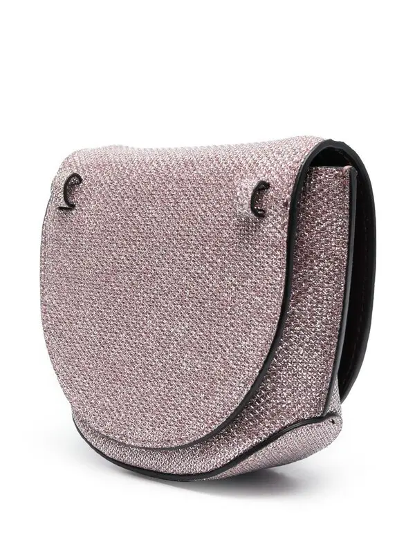 Ganni Banner Nano Saddle Bag In Pink - 28% Off | Editorialist