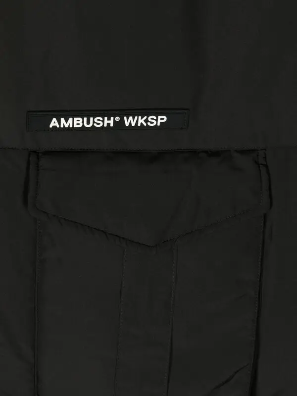AMBUSH Logo-print Padded Scarf - Black Black