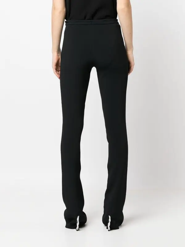 Blumarine Logo-buckle Flared Trousers